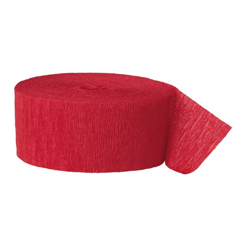 Grossiste Banderole papier crèpon 24,7 m - rouge | Réservé aux ...