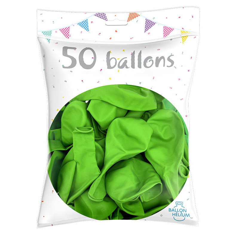 Grossiste 50 Ballons latex Vert Pomme 30 cm | Réservé aux ...