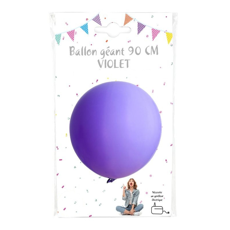 Grossiste Ballon géant uni 90cm violet | Réservé aux professionnels | CDA
