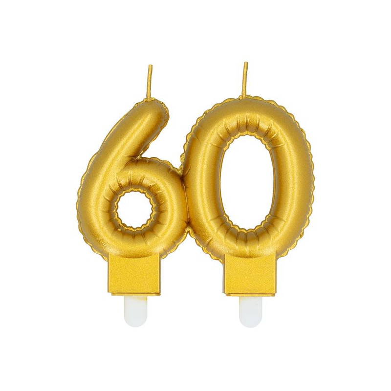 Grossiste Bougie chiffre 60 or avec porteur | Réservé aux ...