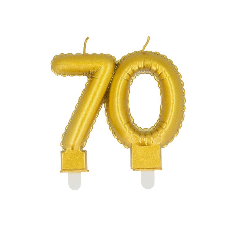 Grossiste Bougie chiffre 70 or avec porteur | Réservé aux ...