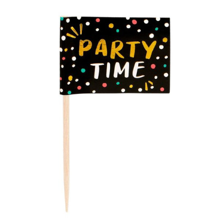 Grossiste Set 24 Bâtonnets de drapeau PARTY TIME ( 7 cm) | Réservé aux ...