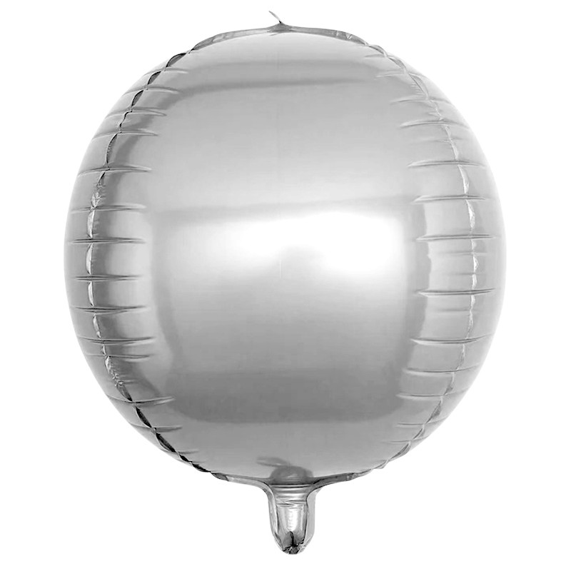 Grossiste Ballon foil SPHERE 3D ARGENT 45 cm | Réservé aux ...