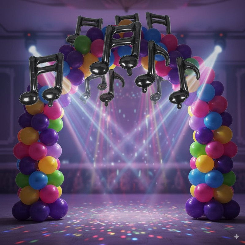 Grossiste 10 Notes de musique 40 cm foil NR 5 croches et 5 double ...