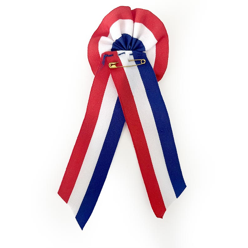 Grossiste 10 cocardes Tricolores tissu 5 cm à pans | Réservé aux professionnels | CDA
