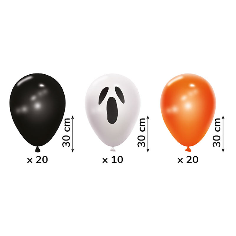 Grossiste Kit 50 ballons lates 30 cm GHOST | Réservé aux professionnels ...